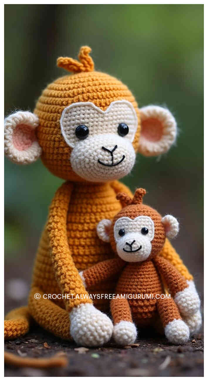 Amigurumi Cute Monkey Free Crochet Pattern - Amigurumi