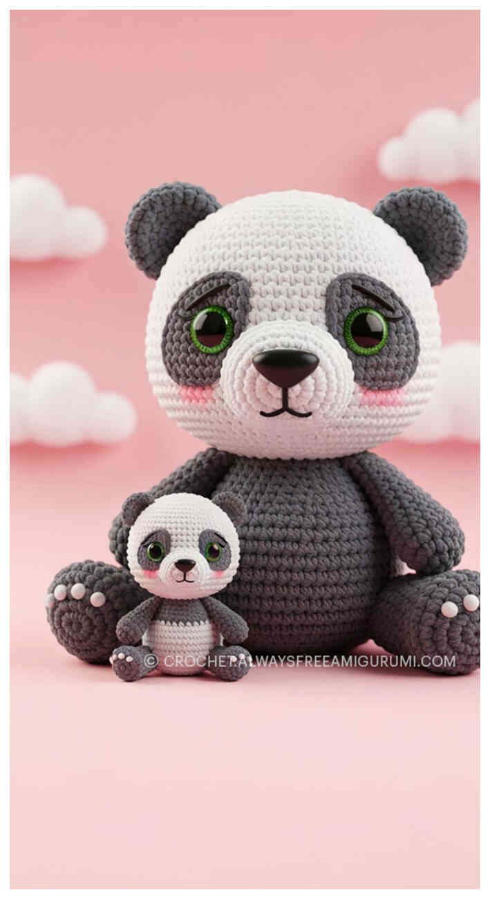 Amigurumi Sweet Panda Free Crochet Pattern - Amigurumi